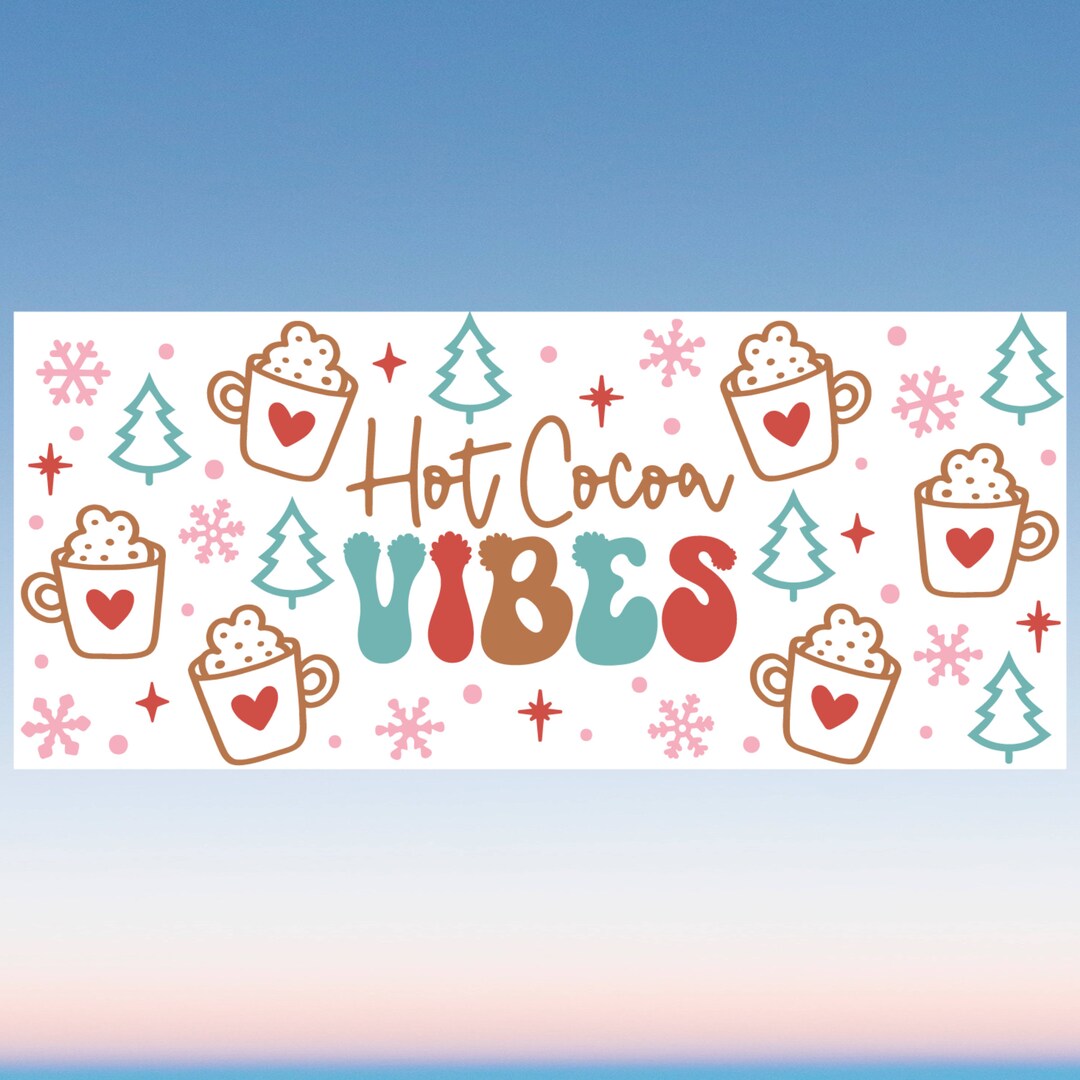 Hot Cocoa Svg Libbey Glass Wrap Svg Retro Groovy Fall Merry - Etsy