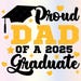 Proud Dad of a 2025 Graduate SVG Files for Cricut, Dad Class of 2025 ...