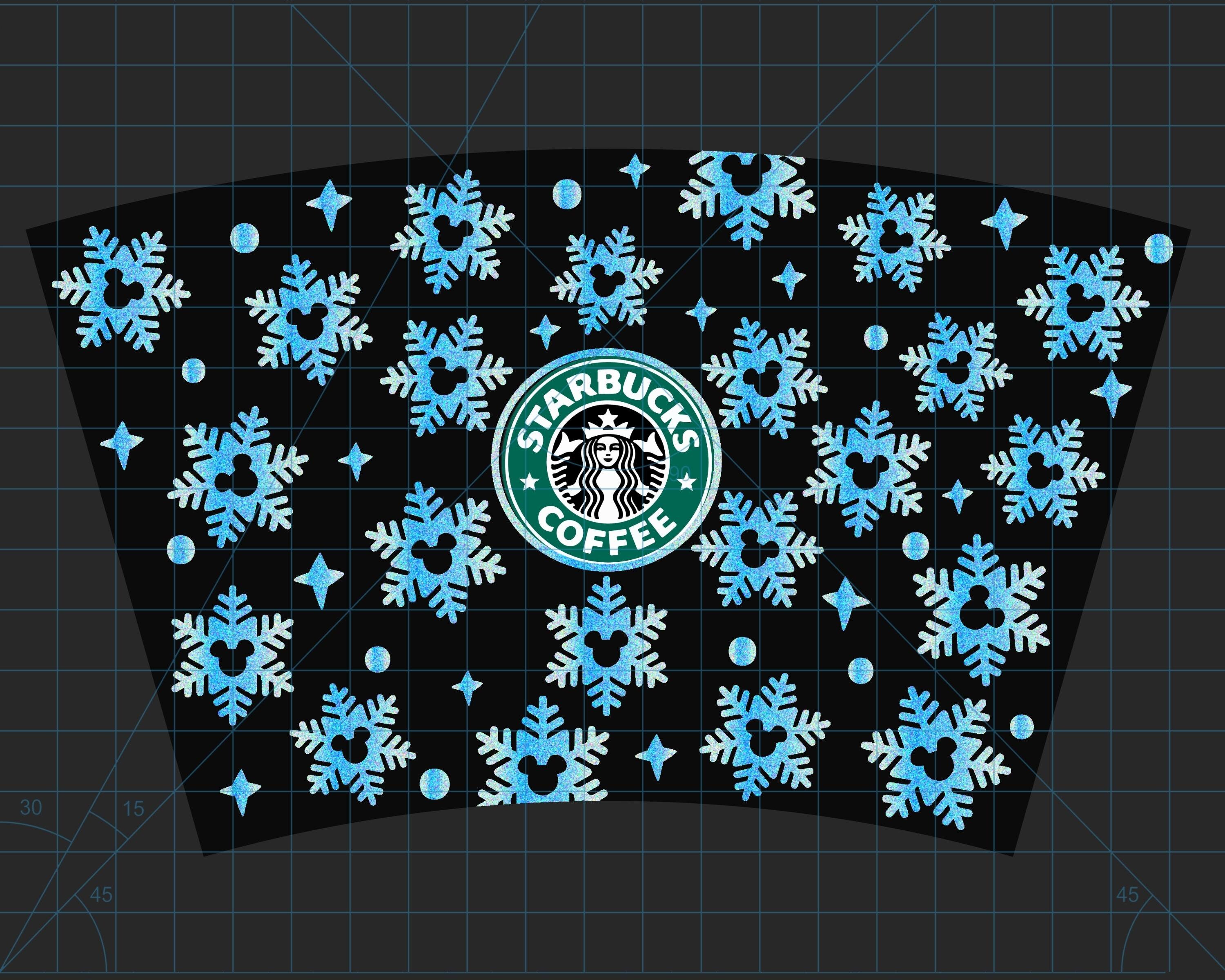 Snowflake SVG Starbucks Cup Wrap Svg, Winter Christmas Holiday 24oz ...