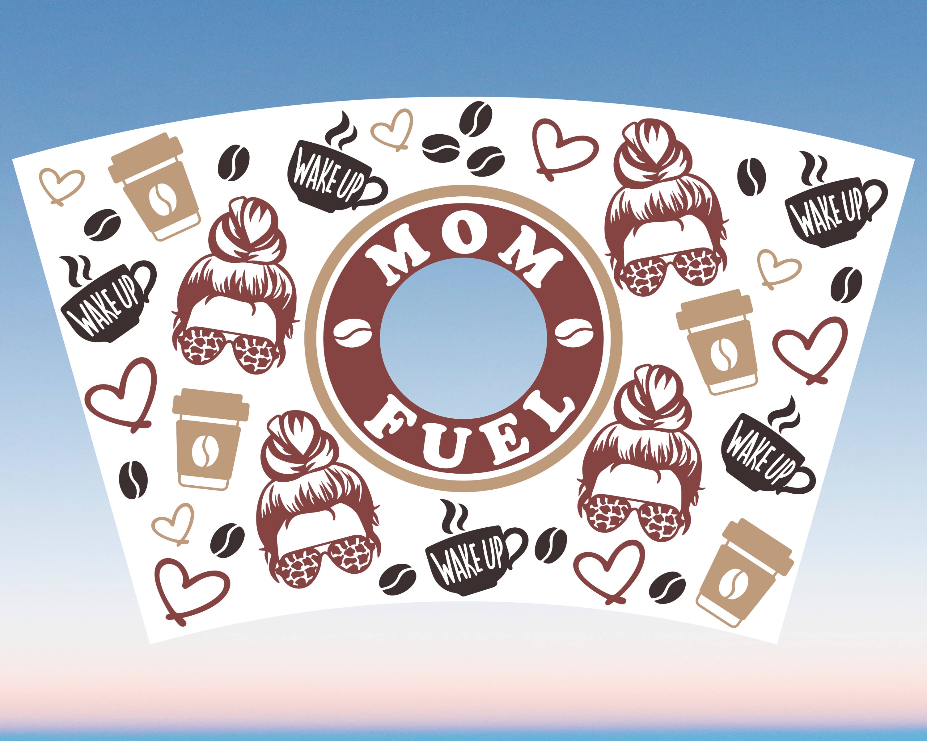 Mom Fuel SVG Starbucks Cup Wrap Svg Mom Life Coffee 24oz - Etsy