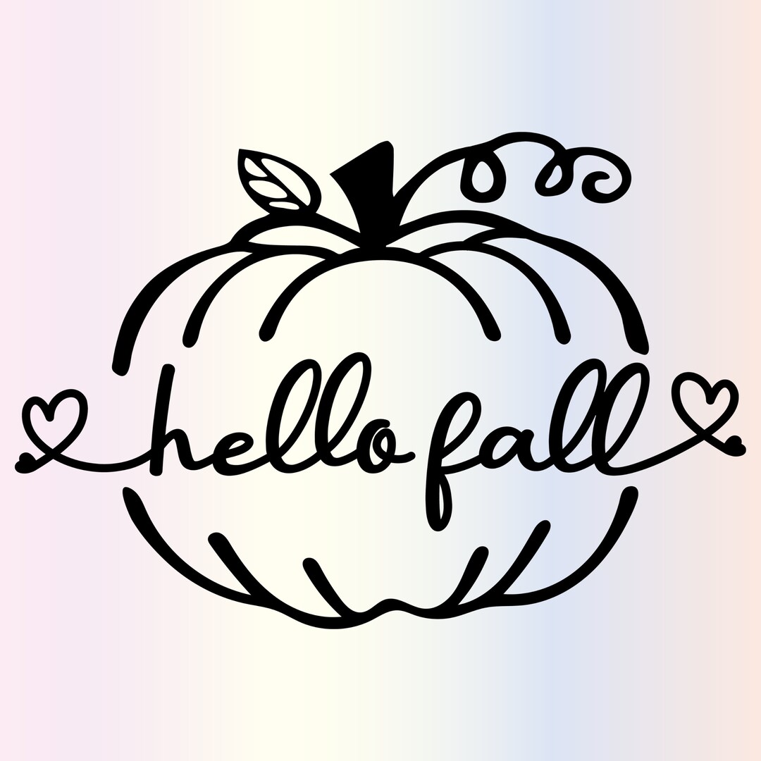 Hello Fall SVG, Fall Pumpkin Sign SVG Files for Cricut, Autumn Fall Thanksgiving Svg for Shirts ...
