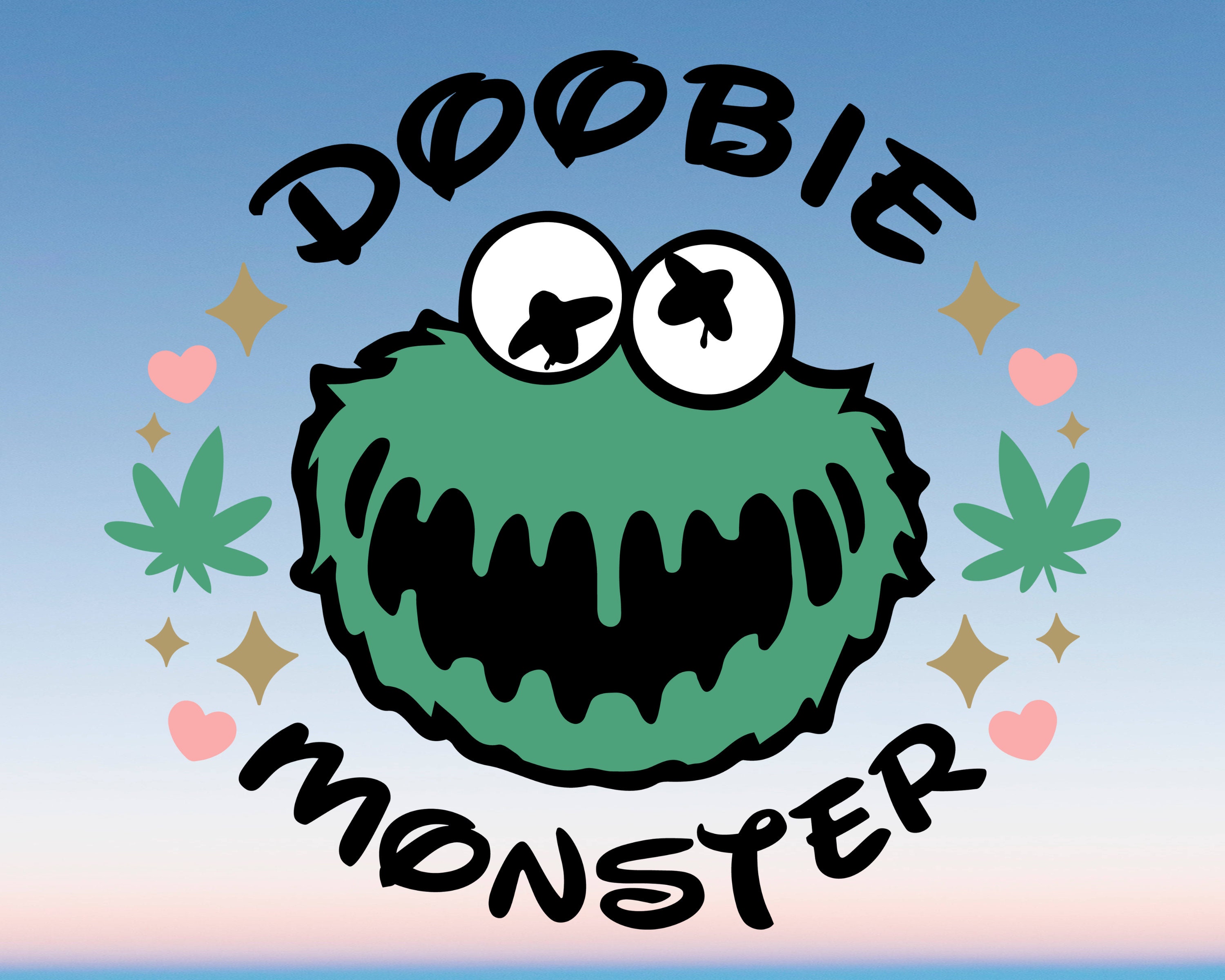 Funny Weed 420 Stoner Svg For Shirts, Doobie Monster Svg Halloween ...