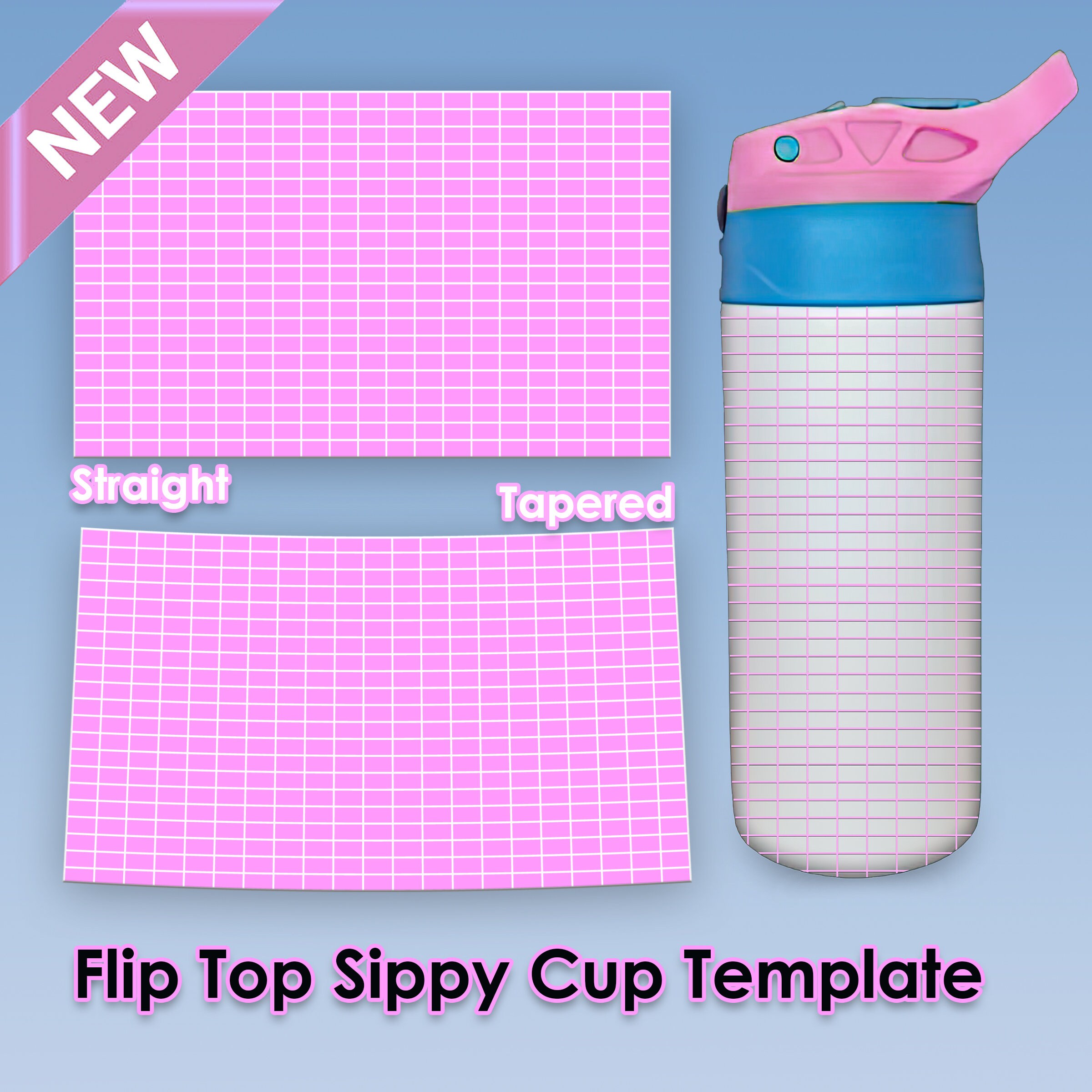 Kids 12oz Flip Top Sippy Cup Water Bottle Template, Flip Top Tumbler ...