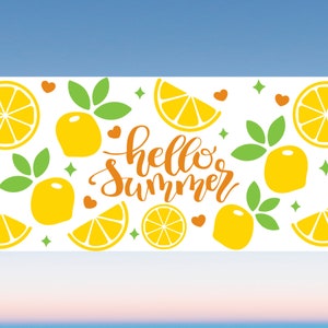 Summer Lemon Libbey Glass Wrap Svg, Fruit Lemon Slice 16 Oz Libby Beer ...