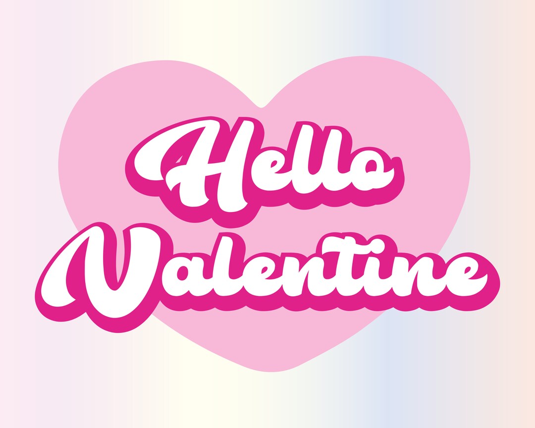 Hello Valentine Svg Files for Cricut XOXO Heart Love Funny - Etsy