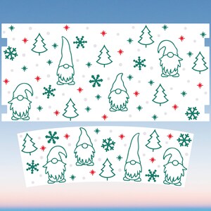 40 Oz Tumbler Wrap Svg Christmas Gnome Svg, Funny Christmas Tree Gnome ...