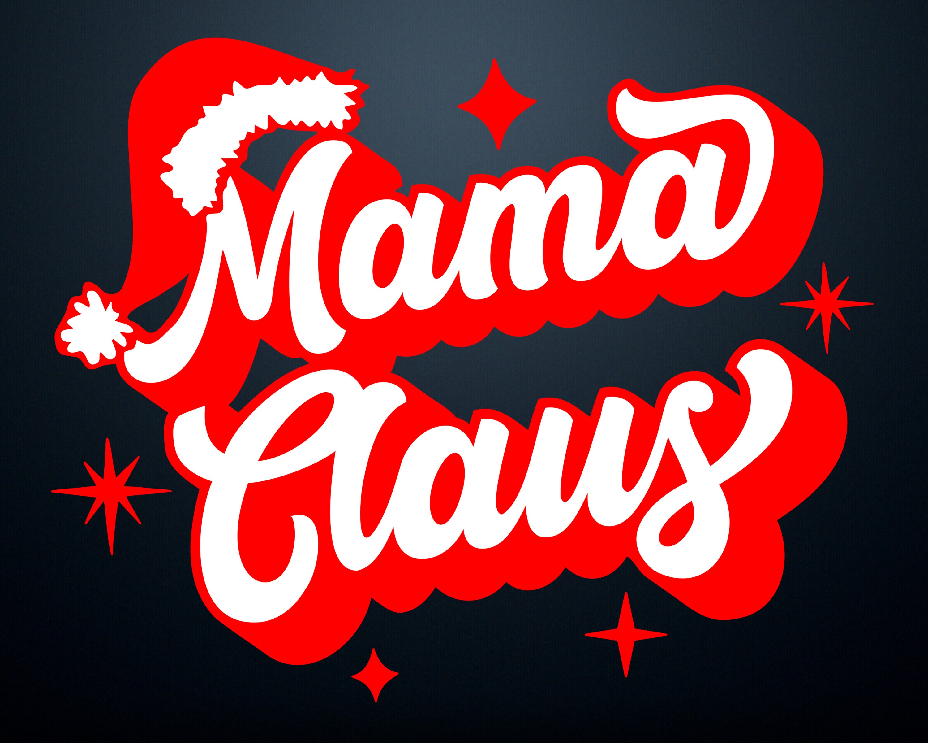 Retro Mama Claus Svg Files for Cricut, Trendy Funny Mom Christmas Svg ...