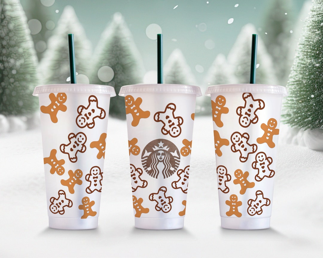 Gingerbread Svg Starbucks Cup Wrap Svg, Retro Christmas Gingerbread Man ...