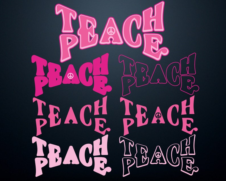 Teach Peace Svg Files for Cricut Trendy Boho Teacher Positive - Etsy