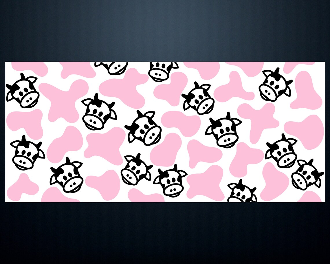 Cow Print Pattern SVG Libbey Glass Wrap Svg Farmhouse Moo - Etsy