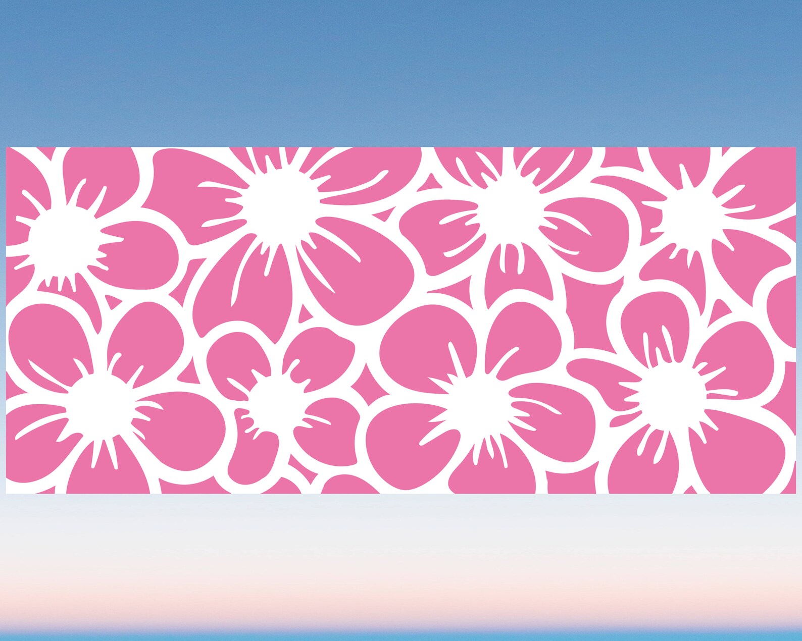 Pink Flower SVG Libbey Glass Wrap Svg Spring Floral Summer - Etsy