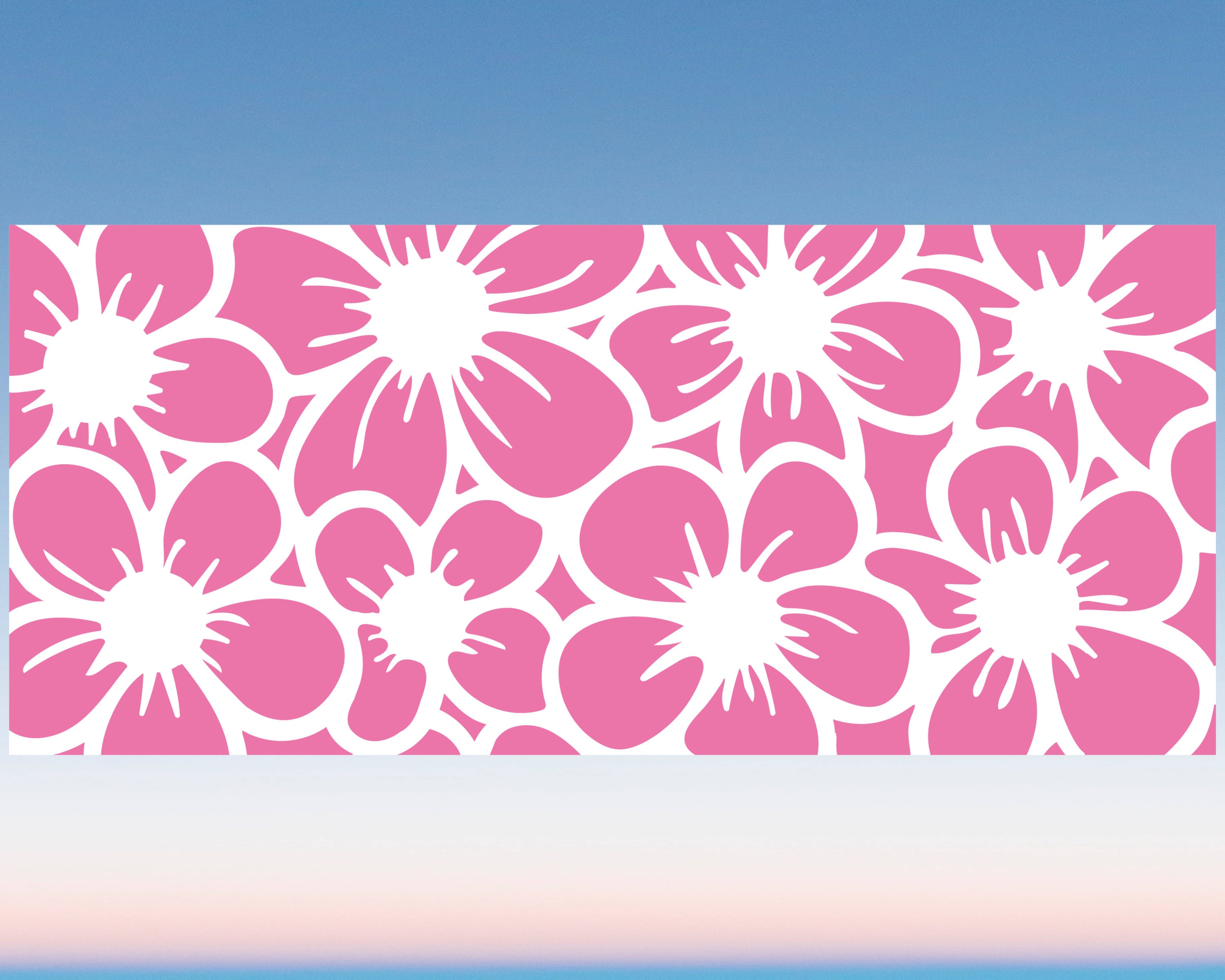 Pink Flower SVG Libbey Glass Wrap Svg Spring Floral Summer - Etsy