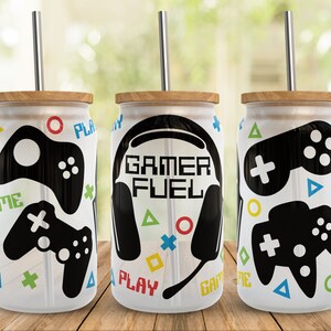 Gamer Fuel SVG Libbey Glass Wrap Svg Video Game Controller - Etsy
