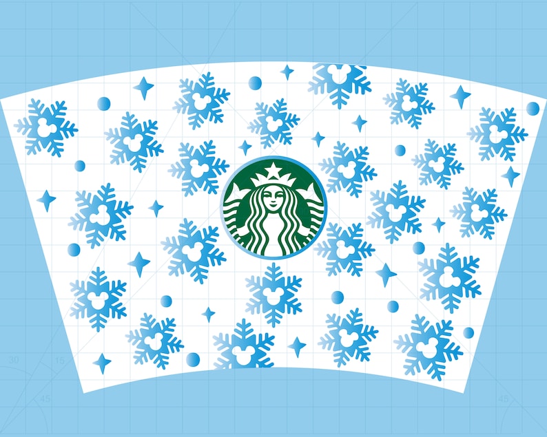 Snowflake SVG Starbucks Cup Wrap Svg Winter Christmas Holiday - Etsy