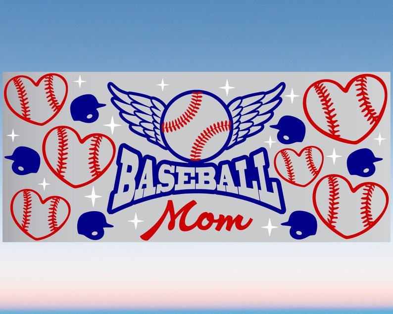 Baseball Mom SVG Libbey Glass Wrap Svg Softball Sports Game - Etsy