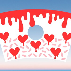 Heart Drip SVG Starbucks Cup Wrap Svg, Sprinkles Valentines Day 24oz ...