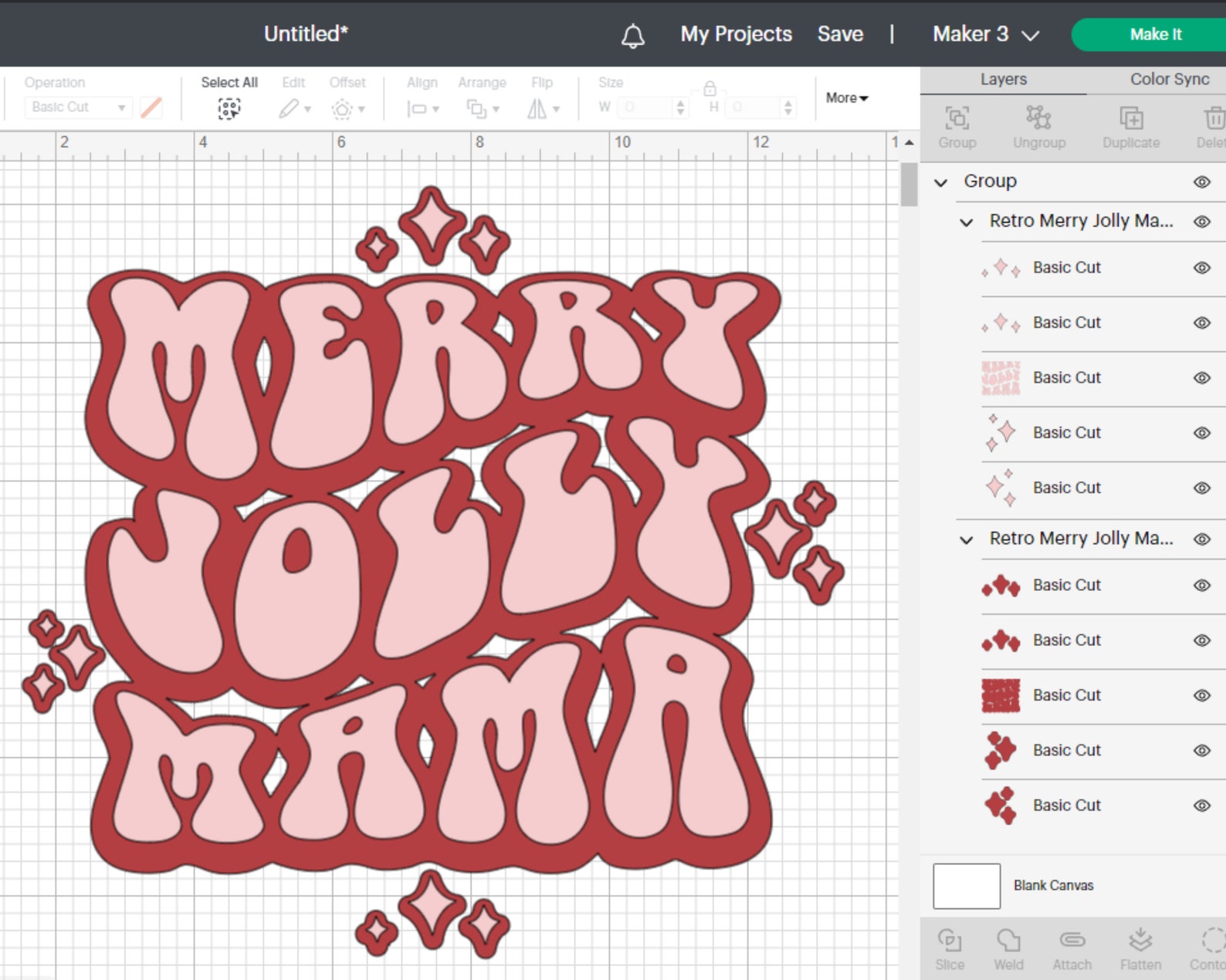 Merry Jolly Mama Svg Files for Cricut Retro Funny Mom - Etsy