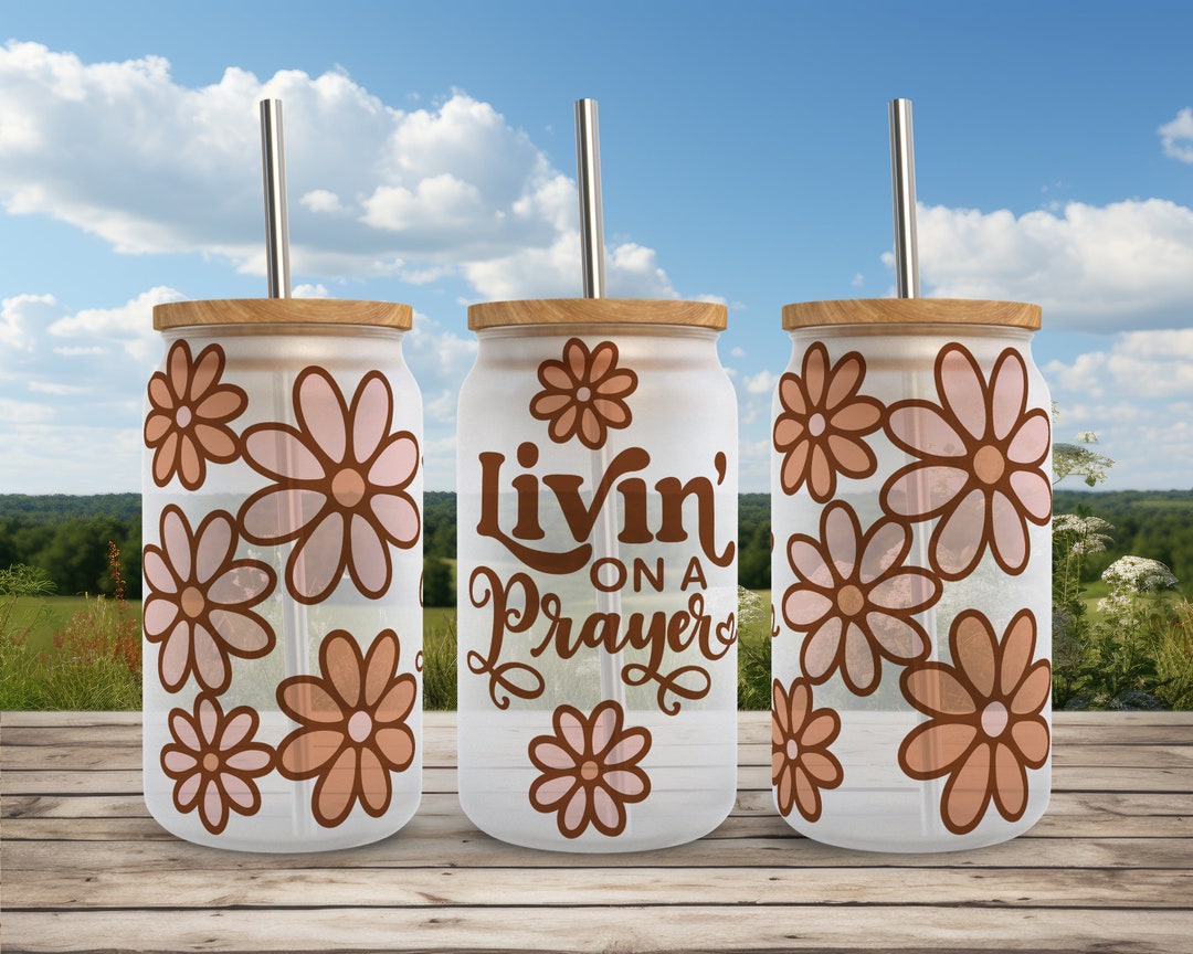 Christian Prayer Svg Libbey Glass Wrap Svg, Floral Scripture Jesus ...