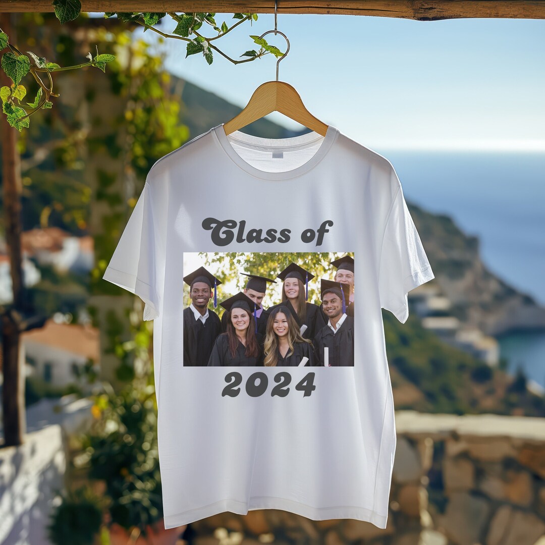 Custom Graduation Class T Shirt, Personalized Photo Retro Senior Class ...