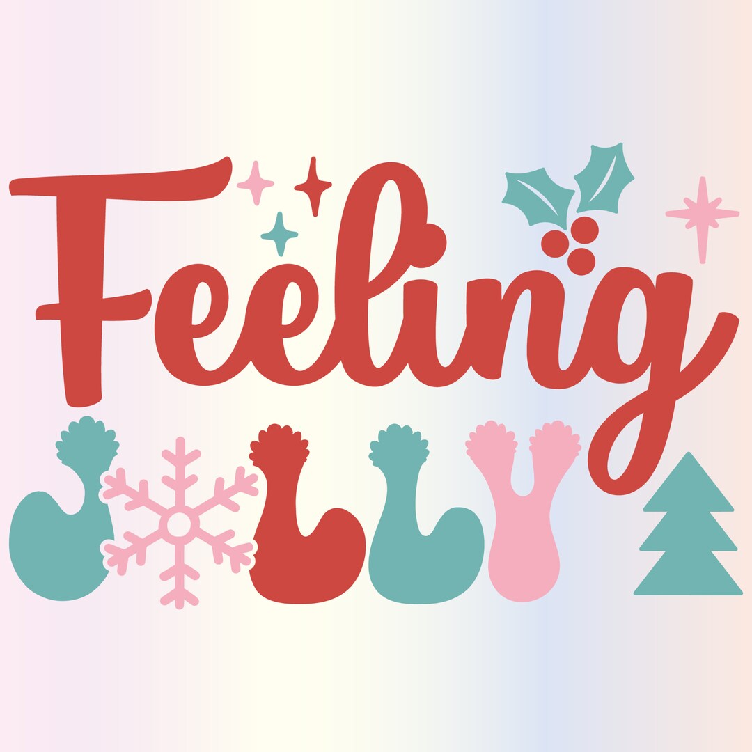 Feeling Jolly Svg Files for Cricut, Funny Retro Merry Christmas Svg for ...