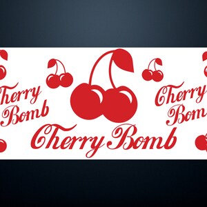 Cherry Bomb SVG Libbey Glass Wrap Svg, Retro Trendy Cherry 16 Oz Libbey ...