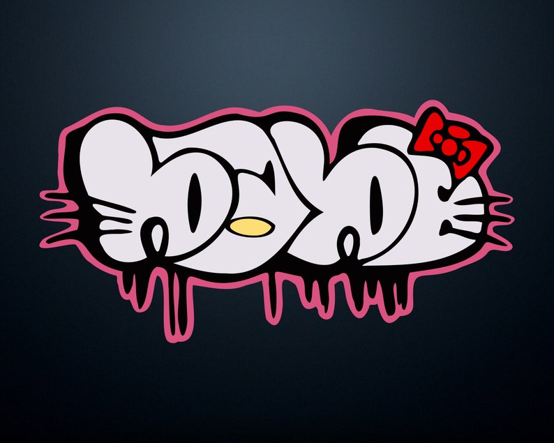 Hello Babe Svg Files for Cricut Cute Cat Mom Mama Graffiti | Etsy