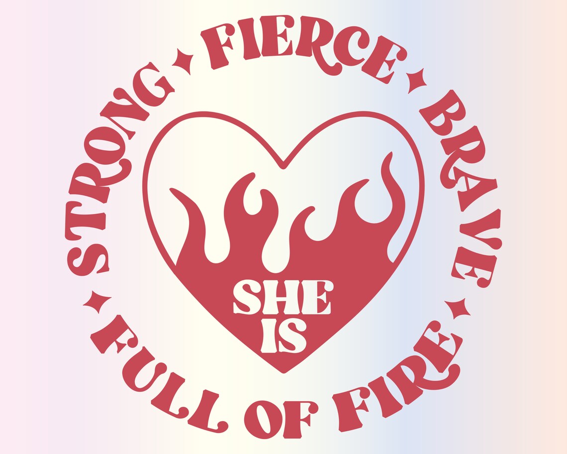 She is Strong Fierce Brave Svg Files for Cricut Women Mom - Etsy