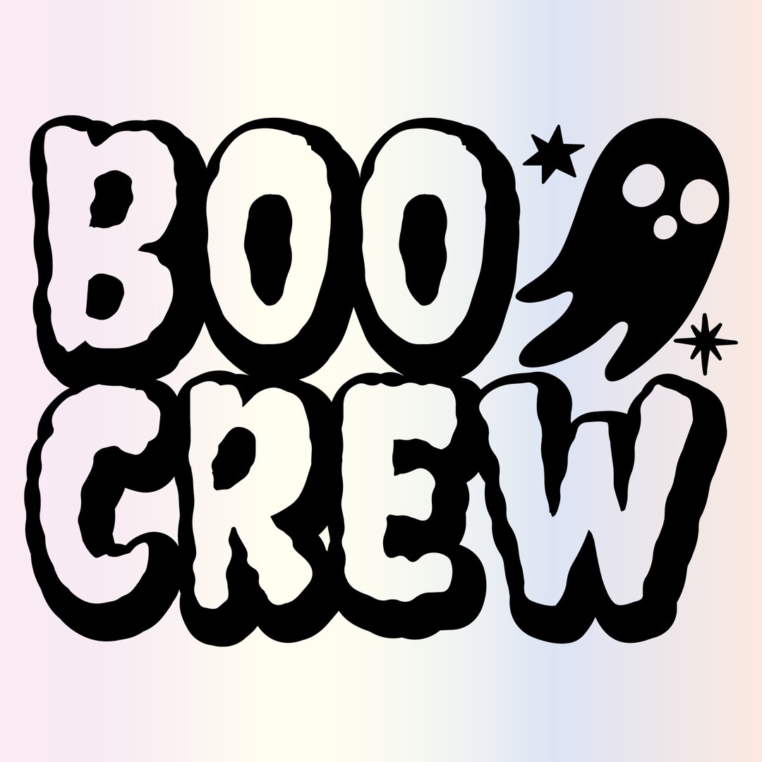 Boo Crew Svg Files for Cricut, Funny Fall Kids Halloween Svg for Shirts ...