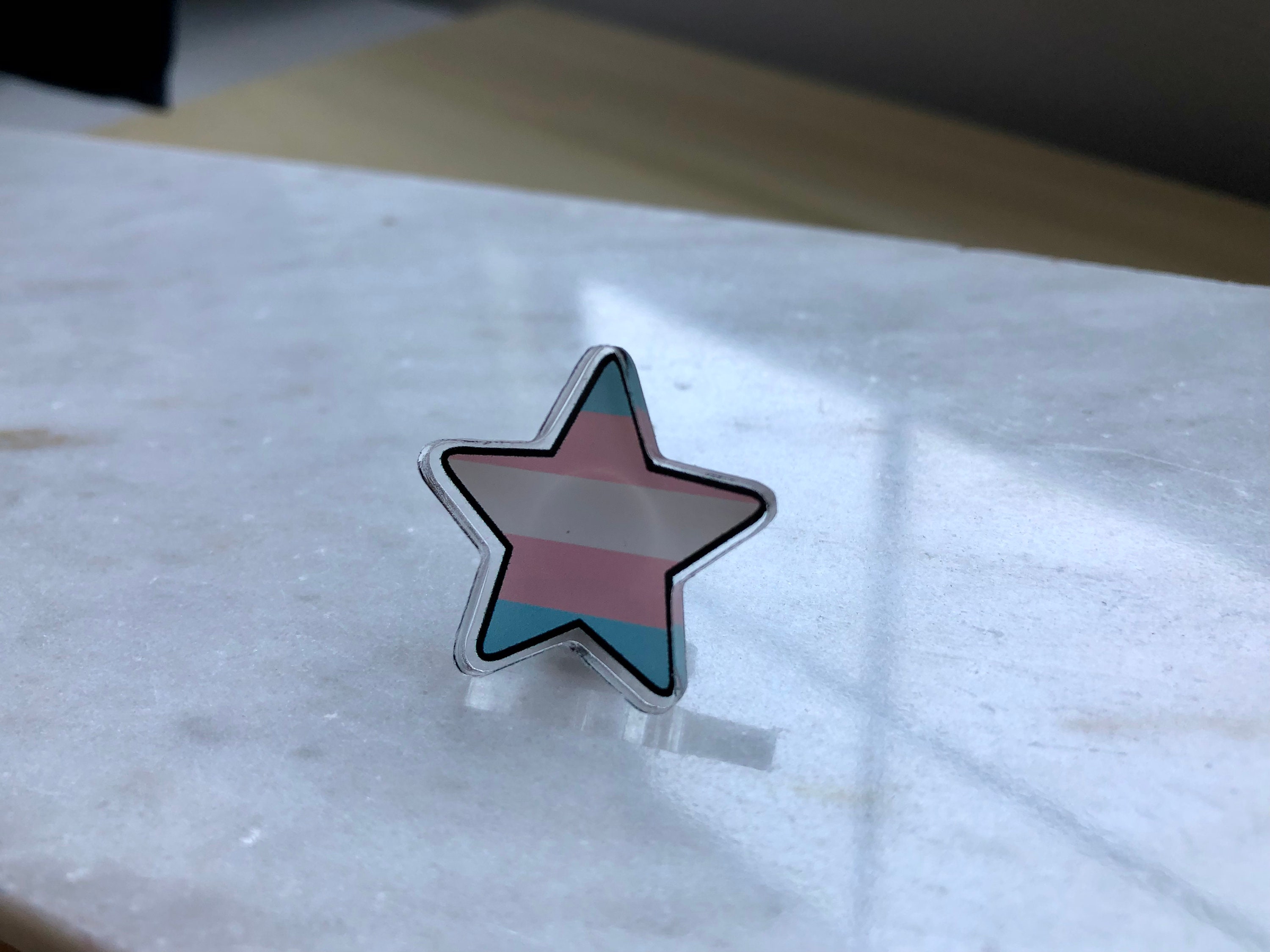 LGBT Pride Flag Star Acrylic Pin - Etsy
