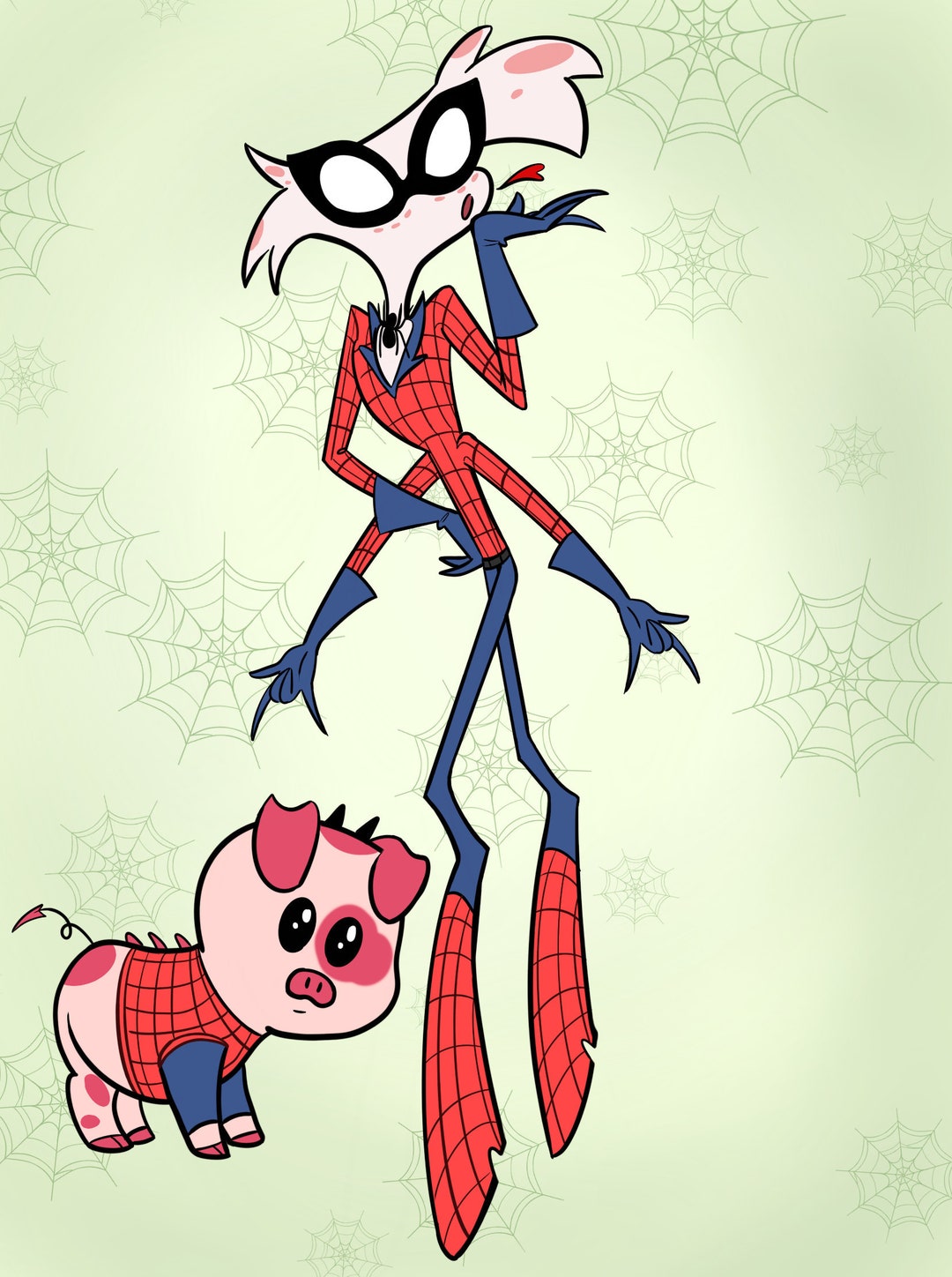 Angel Spiderman and Fat Nuggets Laminated Vinyl Sticker - Etsy