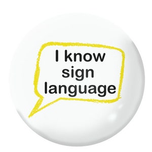 BSL / British Sign Language / Lip Reading Awareness Badges 25mm / 1 ...