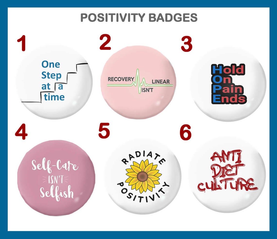 POSITIVITY / POSITIVE THOUGHTS 25mm / 1 Inch Pin Button Badges - Etsy UK