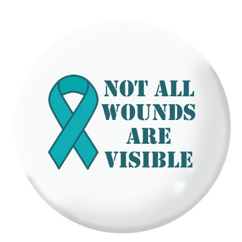 PTSD post-traumatic Stress Disorder Awareness Badges 25mm / 1 Inch Pin ...