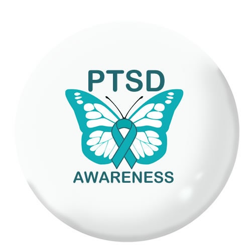 PTSD post-traumatic Stress Disorder Awareness Badges 25mm / 1 Inch Pin ...