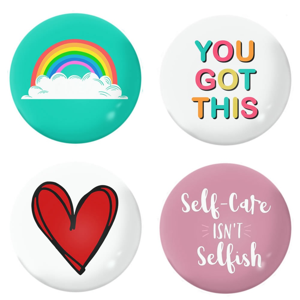 POSITIVE MENTAL HEALTH / Positivity / Inspirational 25mm / 1 Inch Pin ...