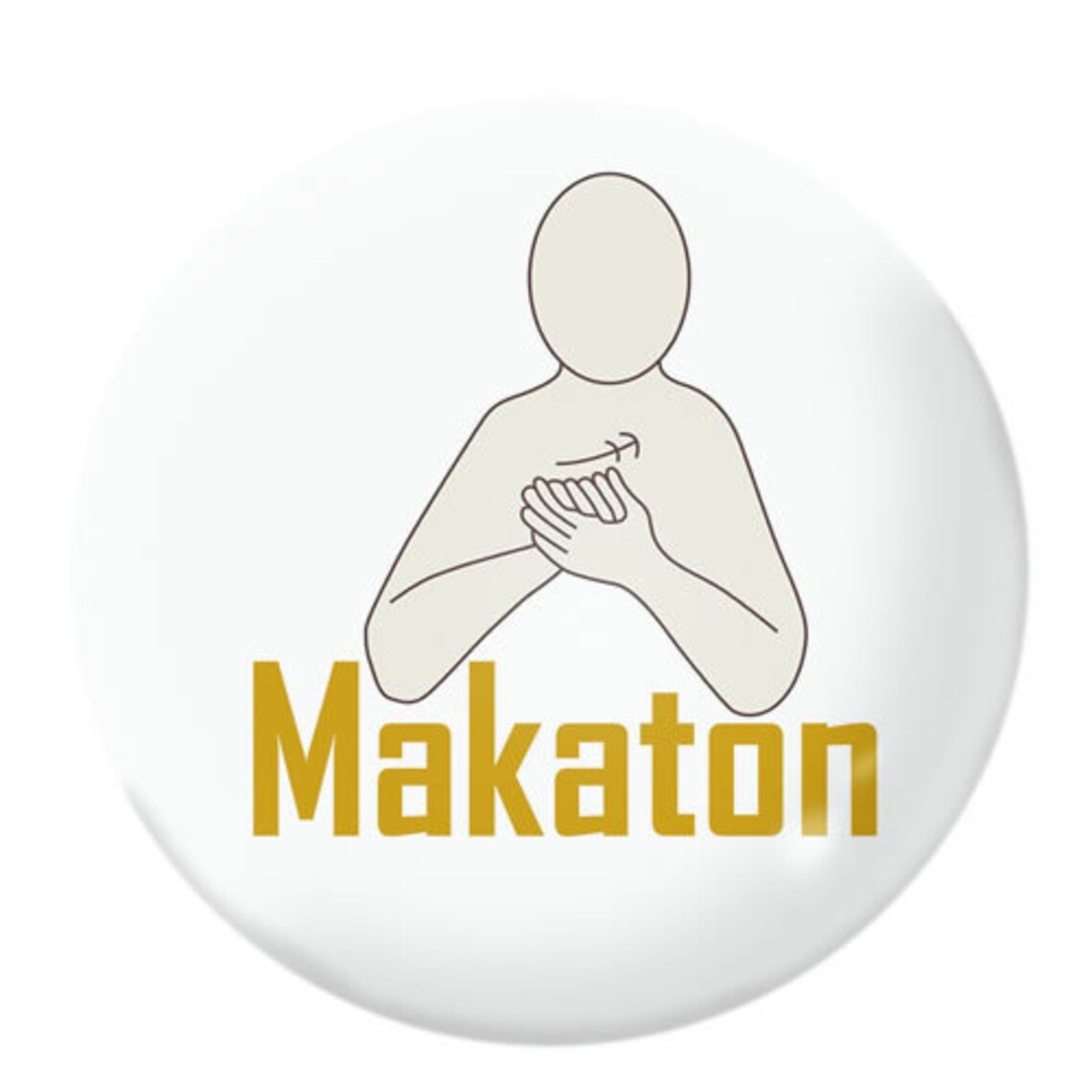 MAKATON Sign Language AWARENESS badges 25mm / 1 inch pin | Etsy