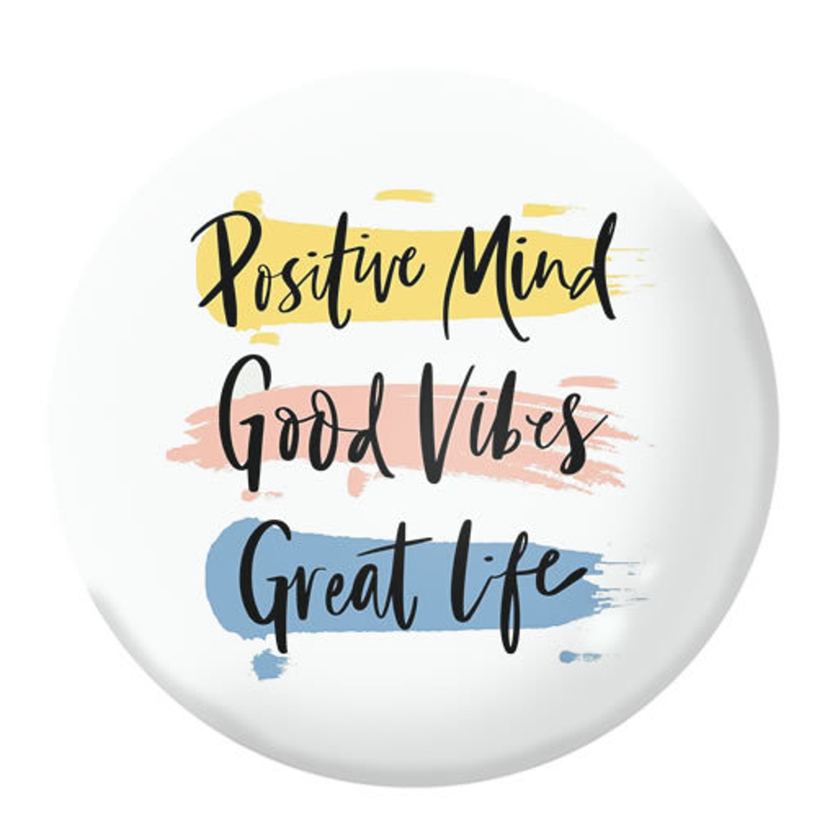 POSITIVE MENTAL HEALTH / Positivity / Inspirational 25mm / 1 Inch Pin ...