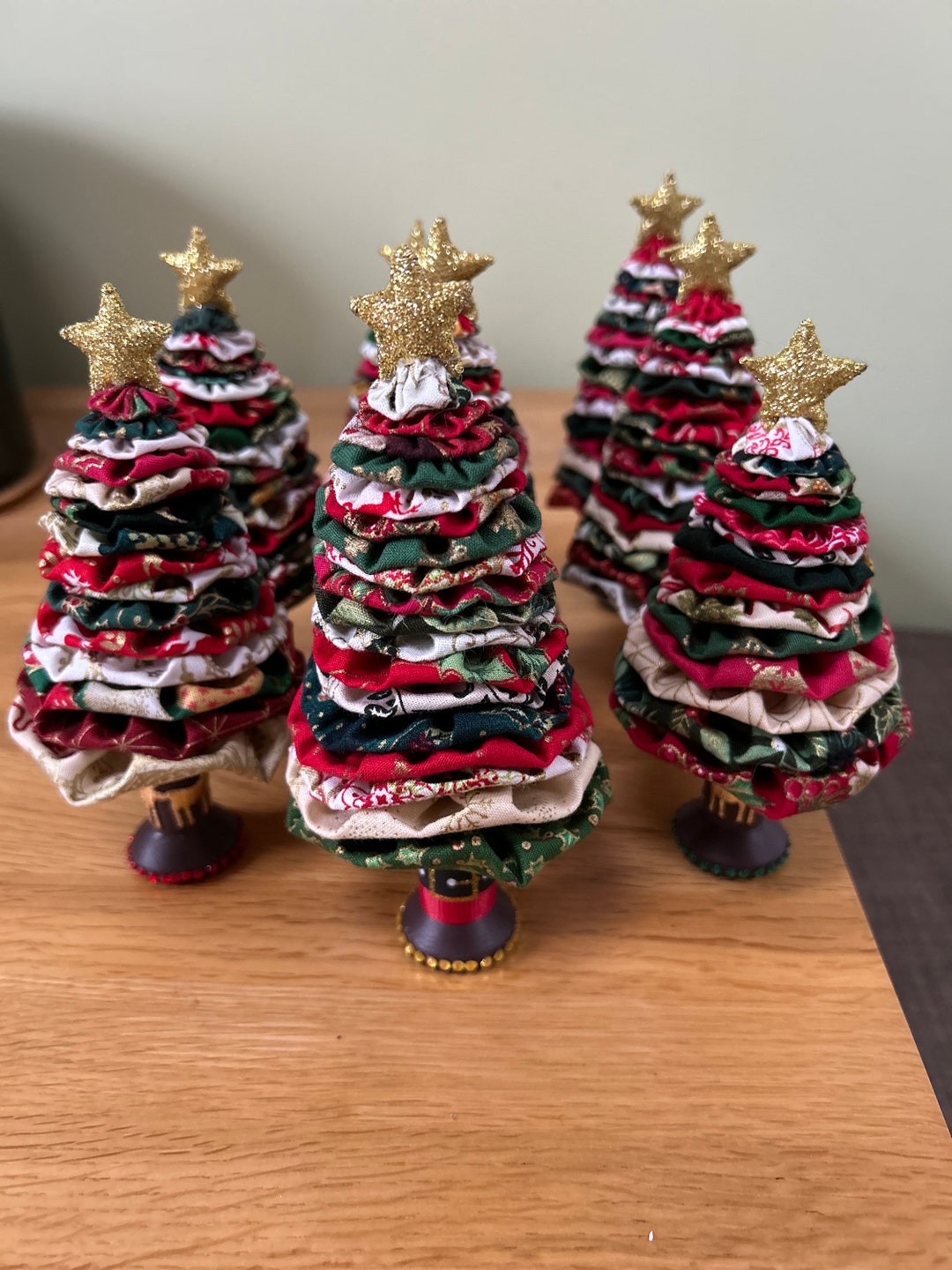 Fabric Yo Yo Christmas Trees / Mini Christmas Tree / Christmas - Etsy