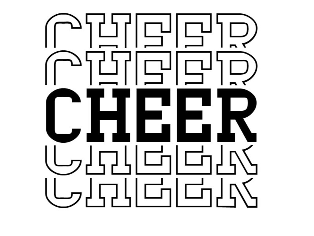 Cheer Stacked SVG, PNG, JPEG - Etsy