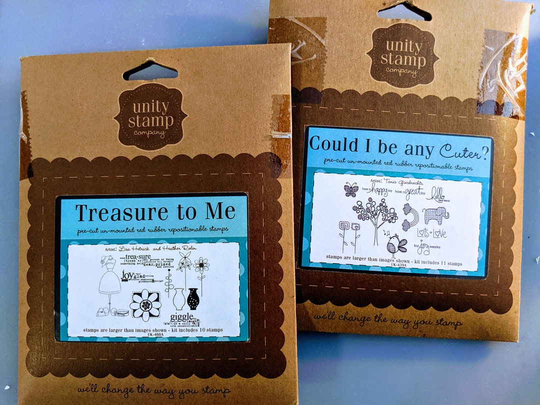 Red Rubber Stamp Sets - Unity Stamp Company - 21 Total Stamps - Etsy