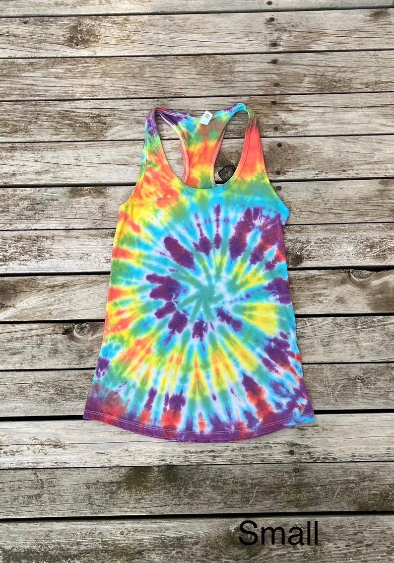 Rainbow Tie Dye Tank Top - Women’s Small, Med, Lg, XL & XX-L - Etsy