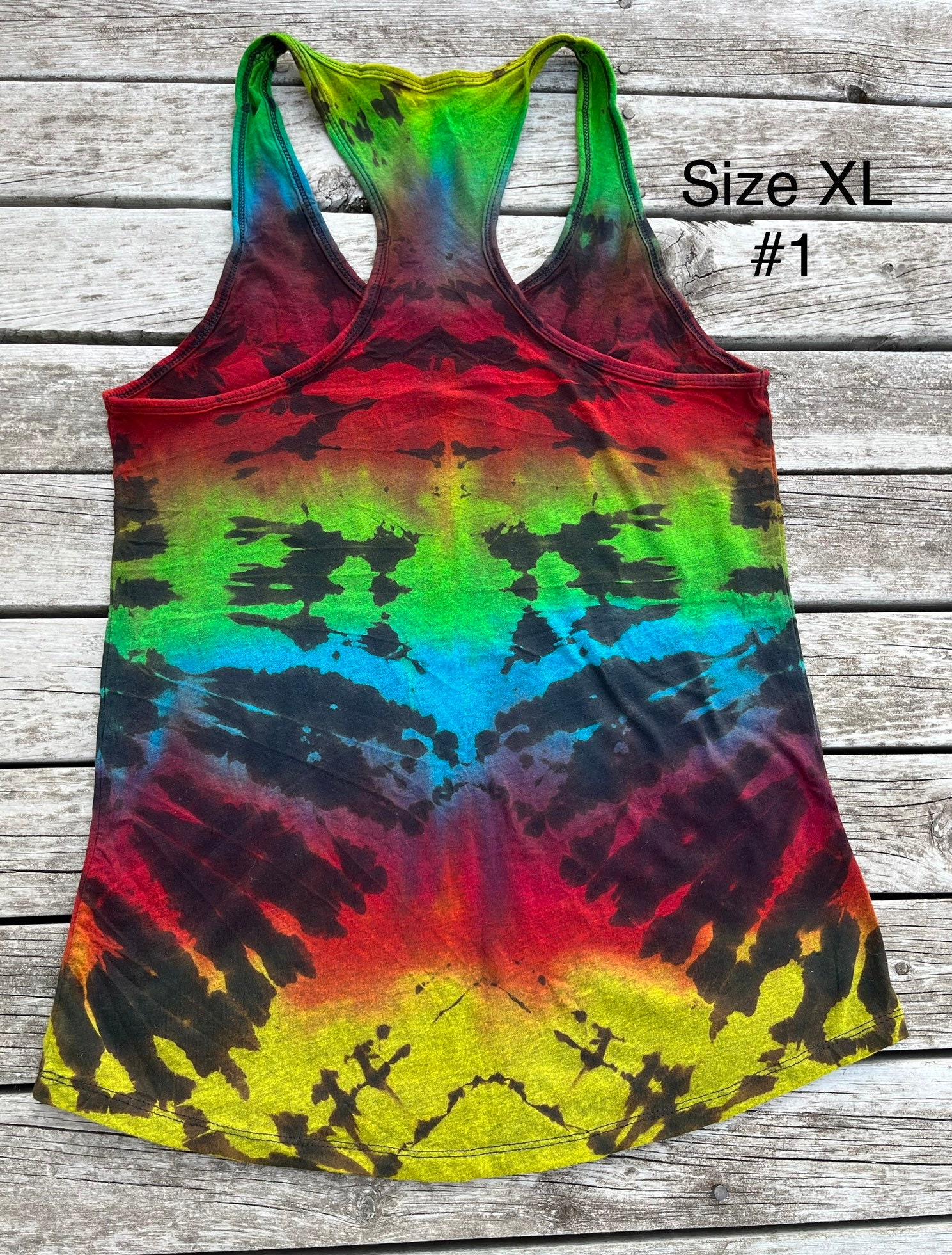 Reverse Tie Dye Rainbow Tank Top Womens XS & XL - Etsy