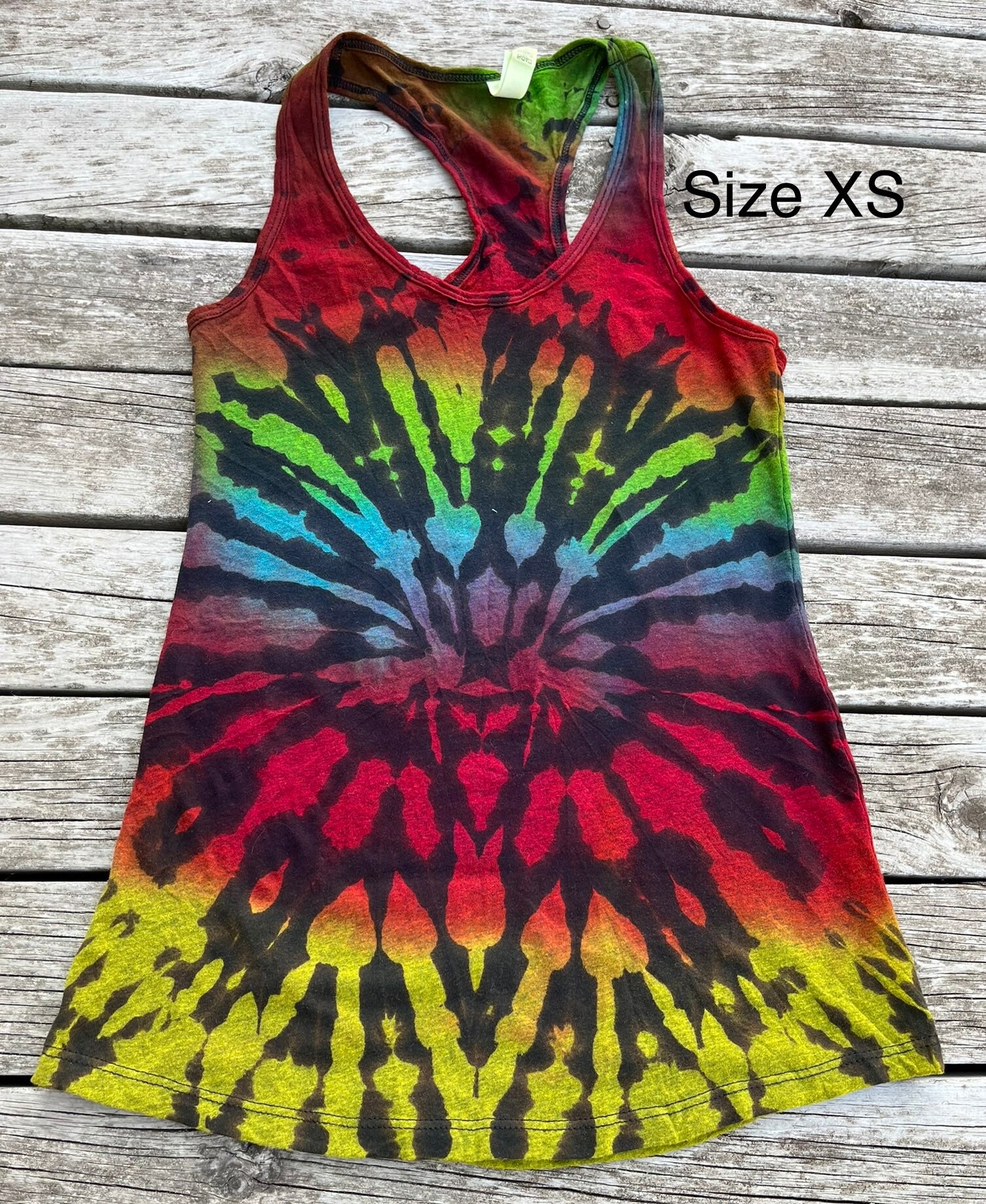 Reverse Tie Dye + Rainbow Tank Top - Women’s XS & XL - Etsy