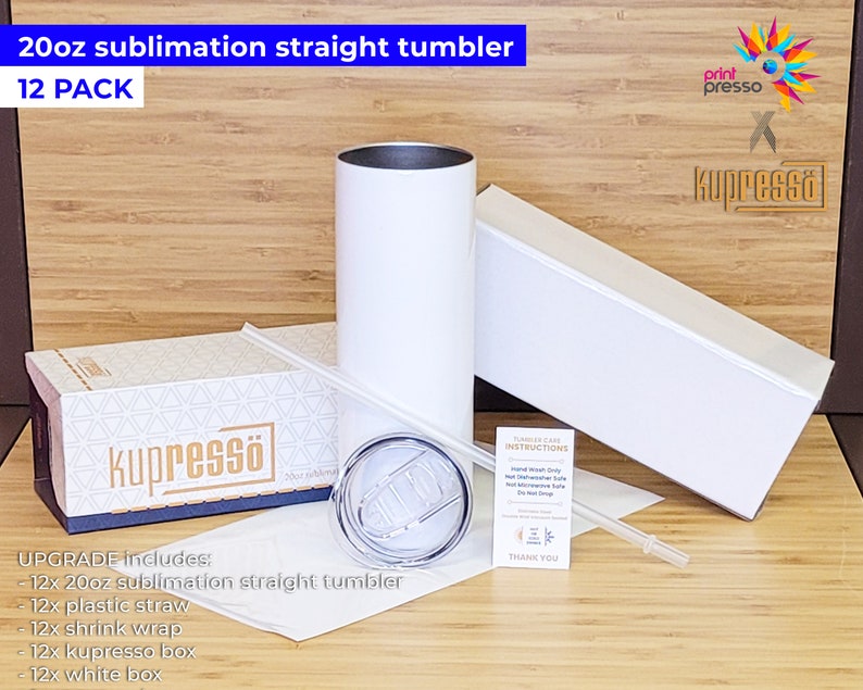 12pk_blank STRAIGHT 20 Oz Kupresso SUBLIMATION Tumbler - Etsy