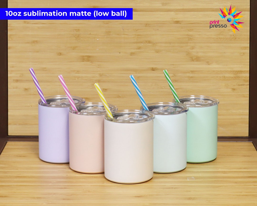 10oz Sublimation Matte (low Ball) Tumbler - Etsy
