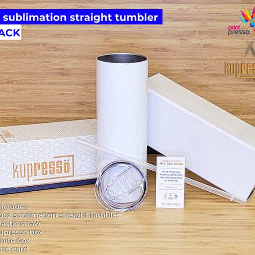 12pk_blank STRAIGHT 20 Oz Kupresso SUBLIMATION Tumbler | Etsy