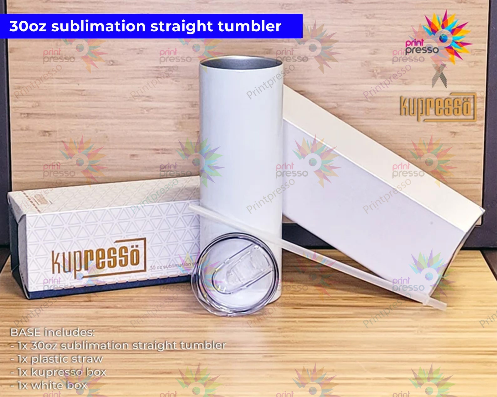 Blank STRAIGHT 30oz Kupresso Sublimation Tumbler non-tapered - Etsy