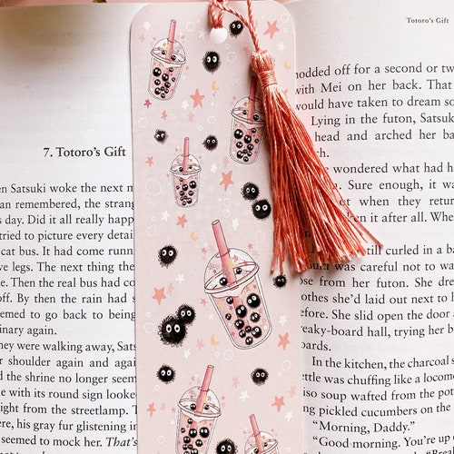 Bubble Tea Bookmark / Kawaii Bubble Tea Bookmark / Digital | Etsy