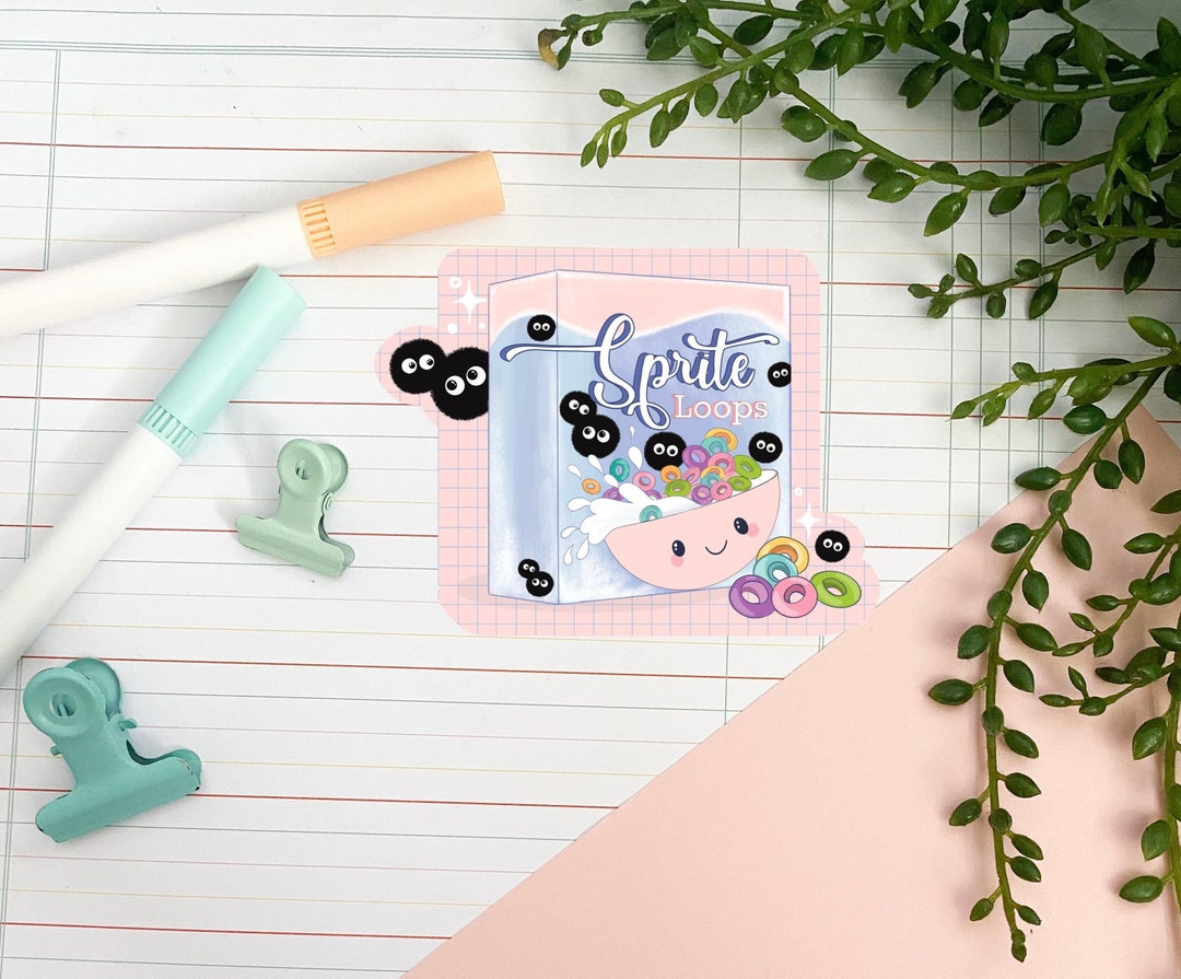 Sprite Loops Kawaii Snacks Sticker / Kawaii Die-cut Sticker/ Digital ...