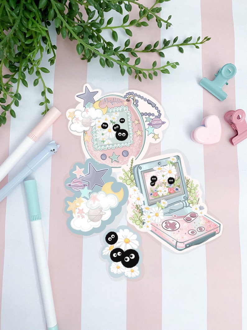 Kawaii Gaming Sticker Pack Anime Digital Art Stickers - Etsy